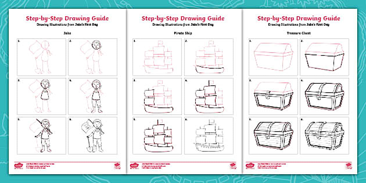 SA Jake's First Day Drawing Step-by-Step Instructions