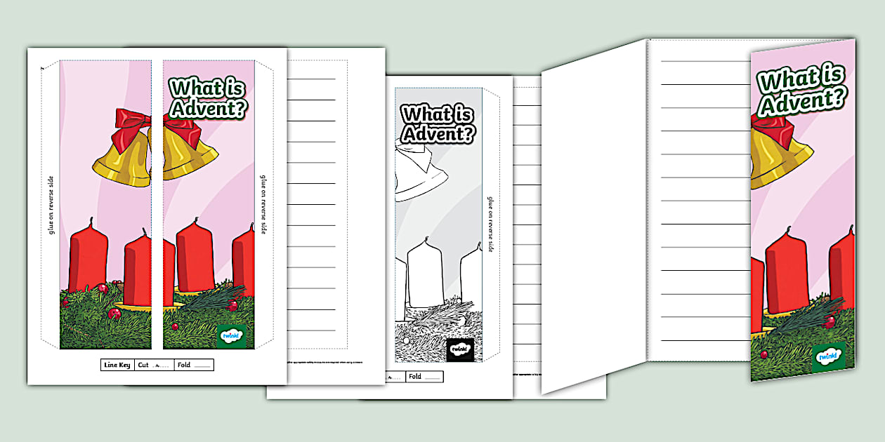 What is Advent? Folding Writing Template - Twinkl