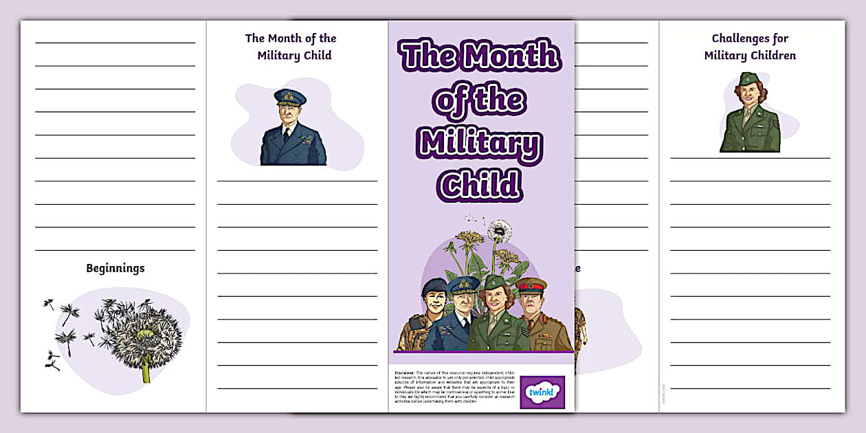 Month of the Military Child Leaflet Template