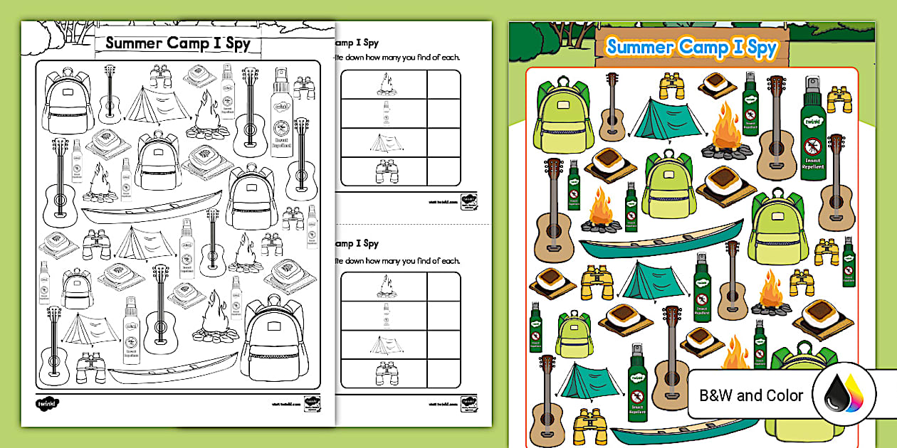 Summer Camp I Spy Activity (Teacher-Made) - Twinkl