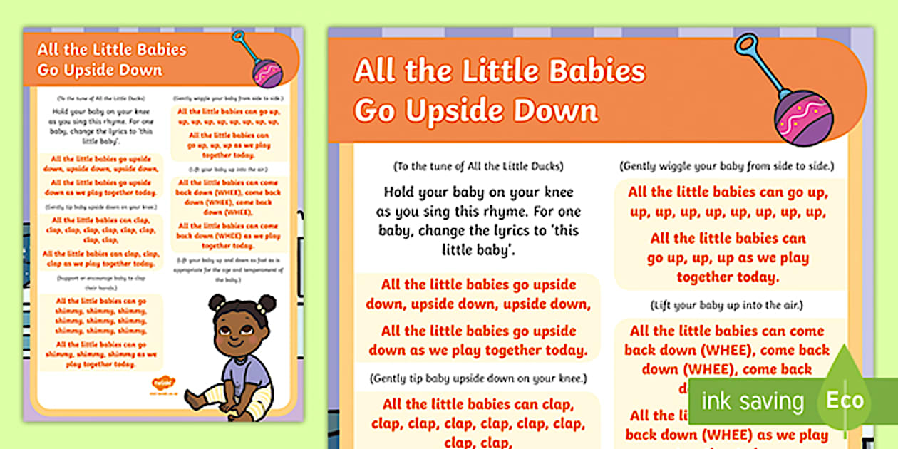 All the Little Babies Rhyme (teacher made) - Twinkl