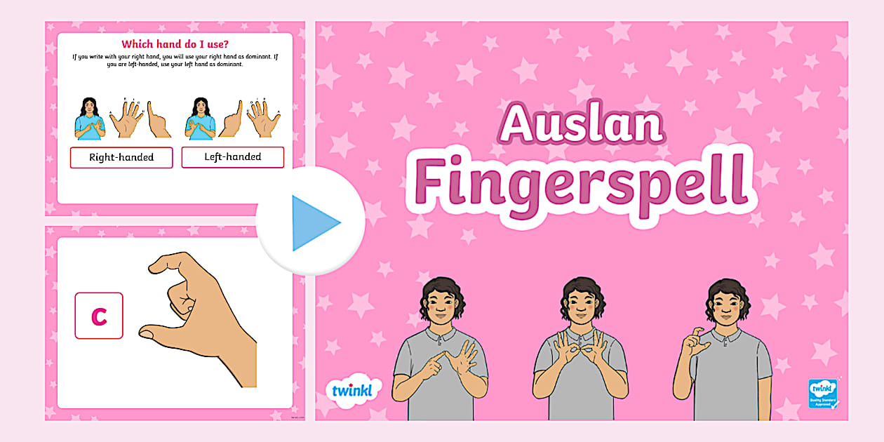 Auslan Fingerspell PowerPoint (Teacher-Made) - Twinkl