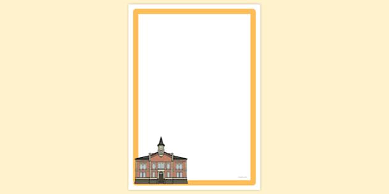 Simple Blank Town Hall Page Border | Ready-made Page Borders