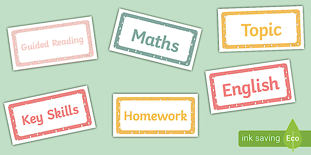 Raindrop Box Labels (teacher made) - Twinkl
