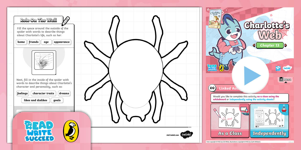 FREE! - Charlotte's Web Whole-Class Guided Reading Pack 8: Chapter 13 ...