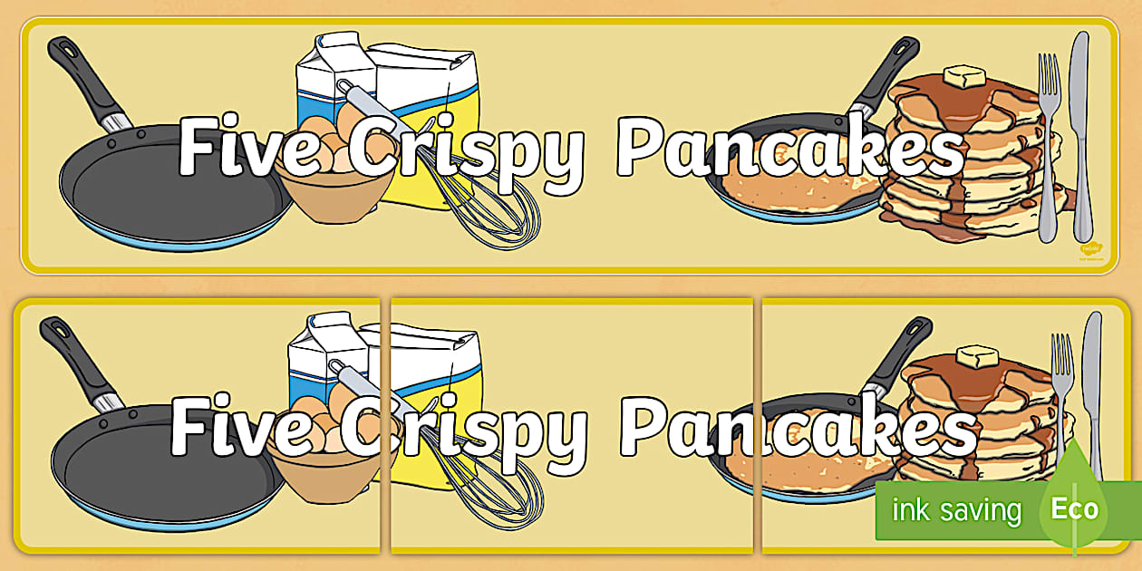 Five Crispy Pancakes Display Banner (teacher made) - Twinkl