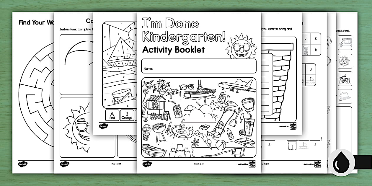End of Kindergarten Activity Booklet (teacher made) - Twinkl