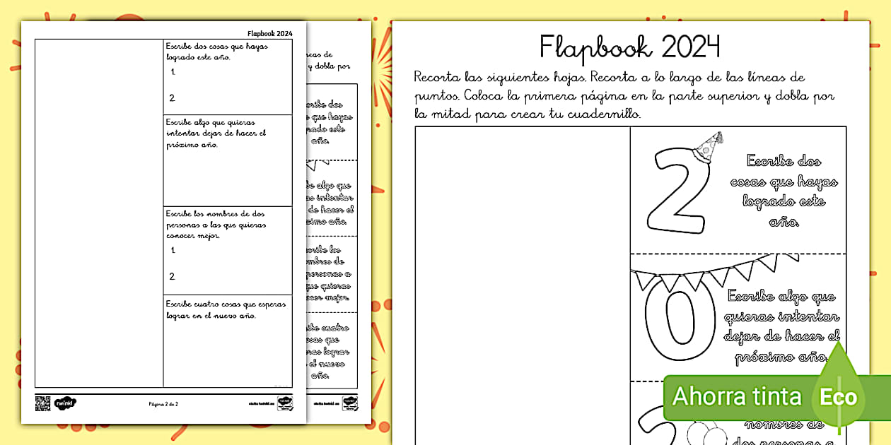 Actividad: Flapbook 2024 (teacher made) - Twinkl