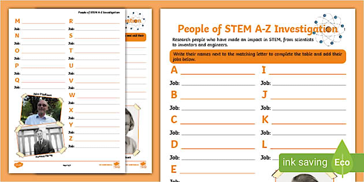 People of STEM A-Z Investigation
