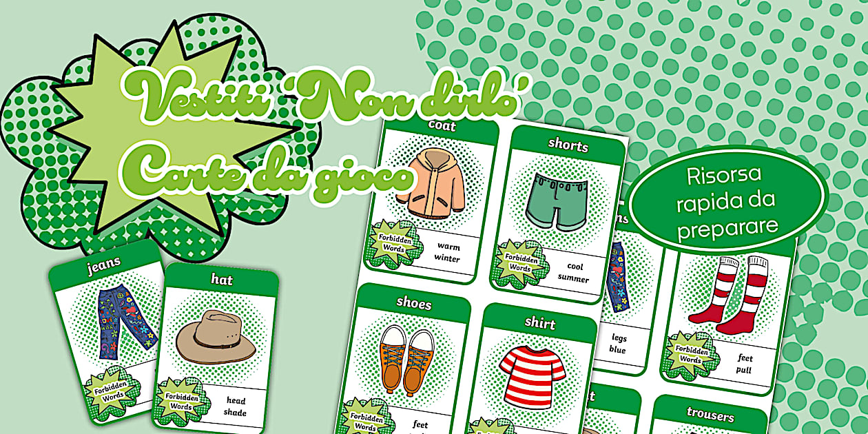 Vestiti 'Non dirlo' Carte da gioco