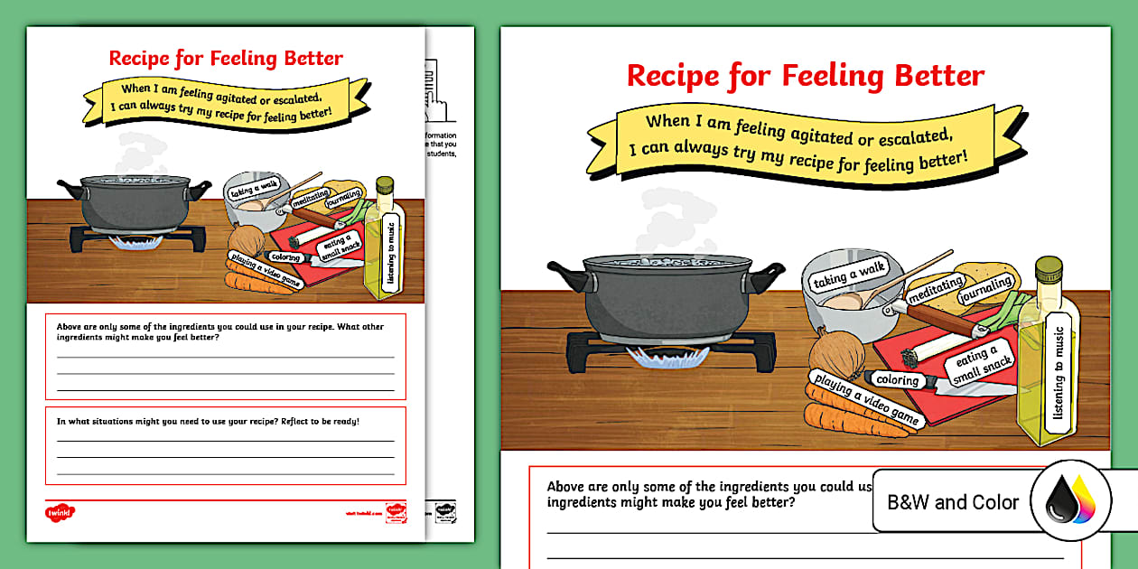 Recipe for Feeling Better for 3rd-5th Grade