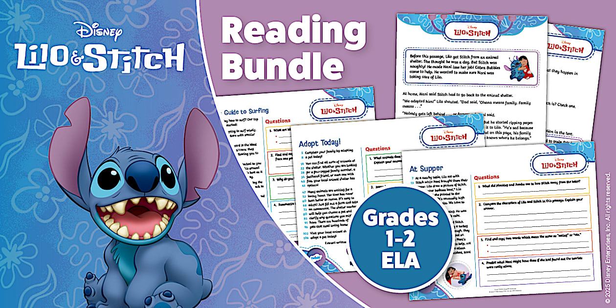 Lilo & Stitch: Reading Activity Pack for 1st-2nd Grade