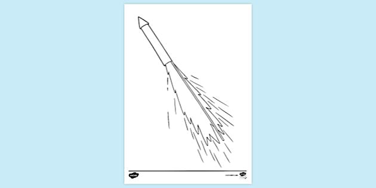 Simple Rocket Colouring Pages | Colouring Sheets - Twinkl
