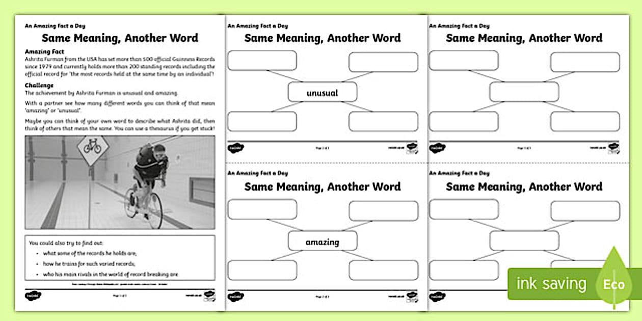Same Meaning, Another Word Worksheet / Worksheet, worksheet