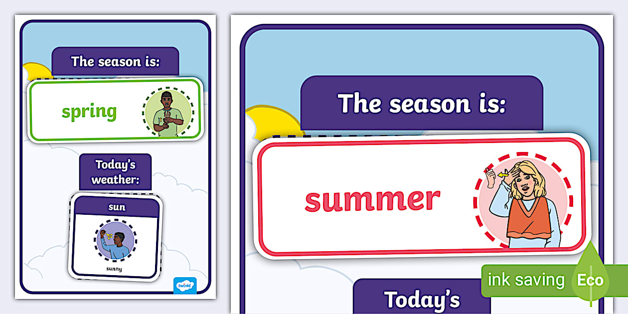 NZSL Daily Weather Chart (teacher made) - Twinkl