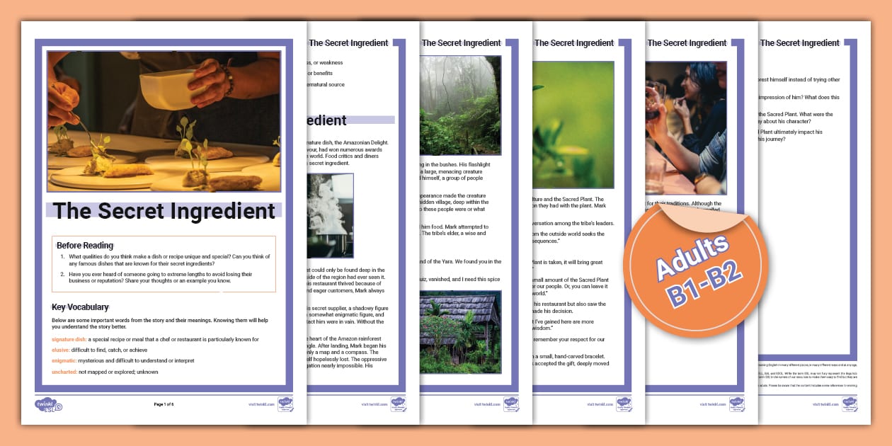 The Secret Ingredient (teacher made) - Twinkl