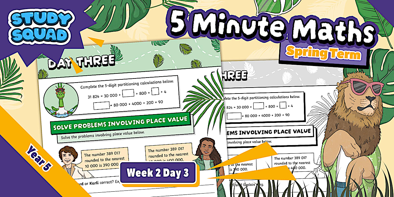 👉 Study Squad 5 Minute Maths - Year 5 Spring - Week 2 Day 3