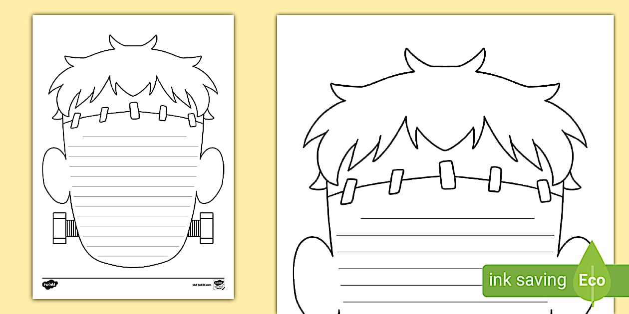 Frankenstein Writing Template (Teacher-Made) - Twinkl