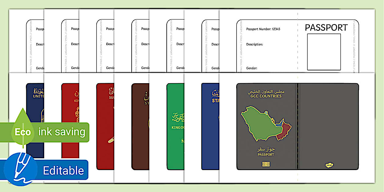 A Trip Around the GCC - Passports - Twinkl