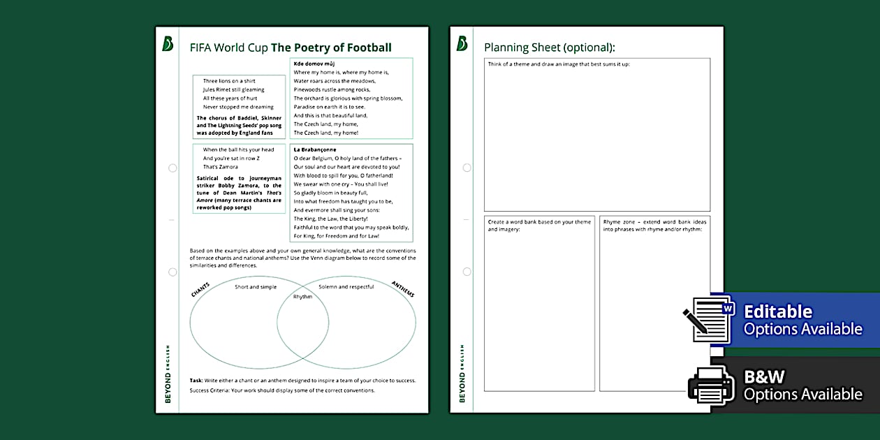 Football Poetry | Men's World Cup KS3 | Beyond English