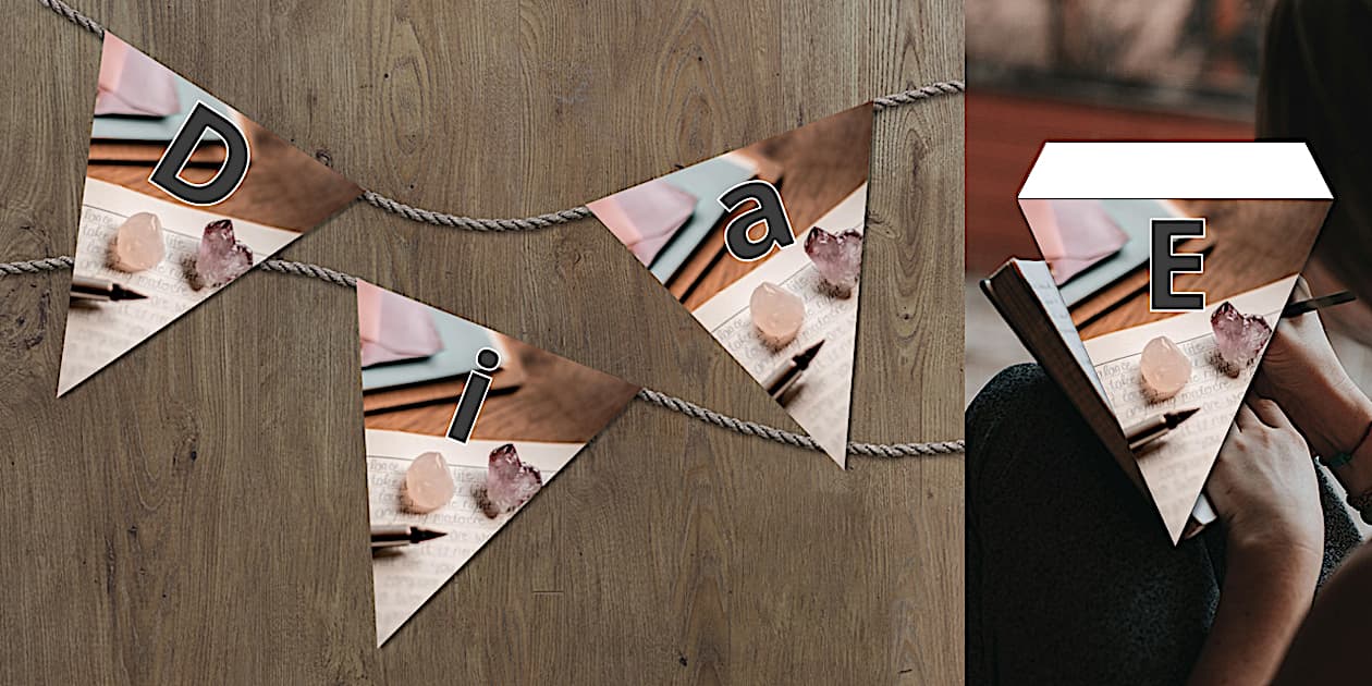 Diary Entries Display Bunting (Lehrer gemacht) - Twinkl