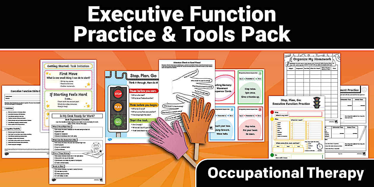Executive Function Practice Tools Pack for Occupational Therapy