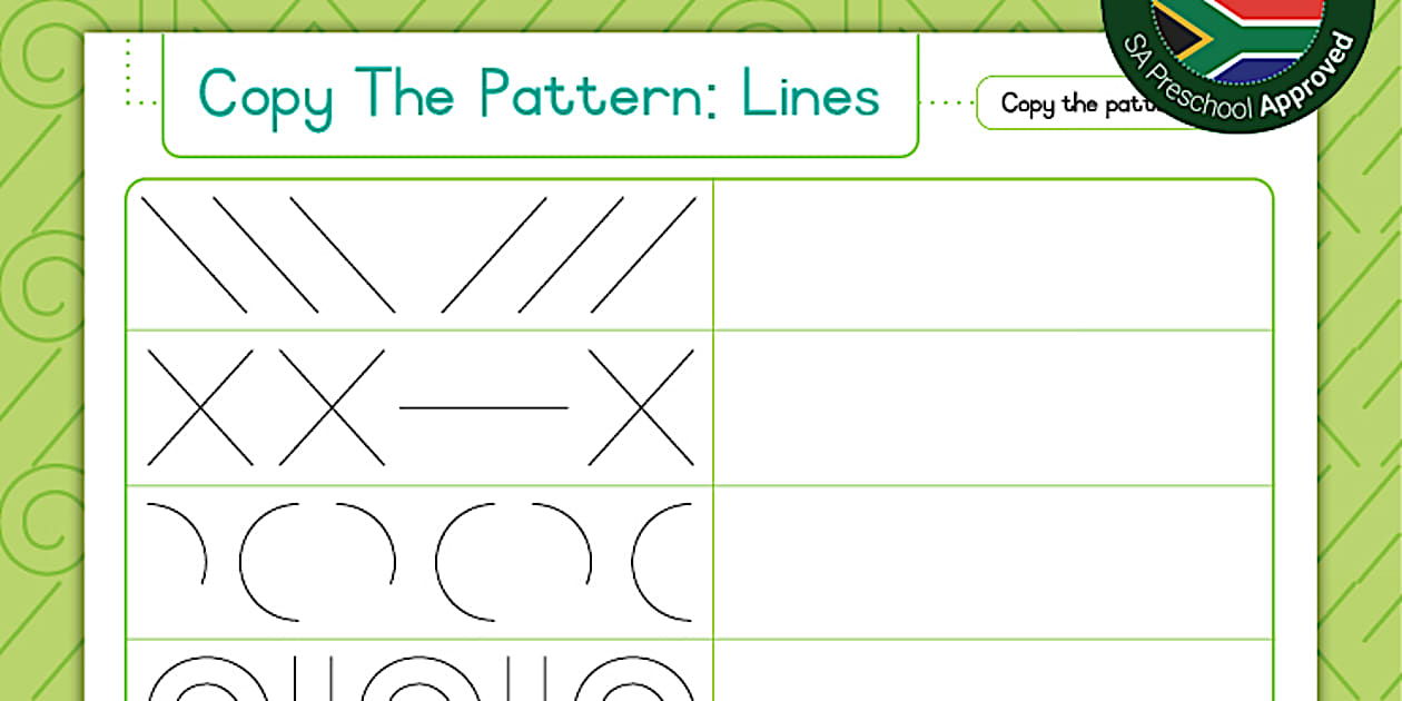 Copy the Pattern: Lines (teacher made) - Twinkl