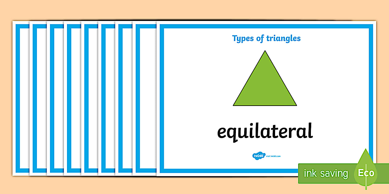 Editable Types Of Triangles Display Posters (teacher made)