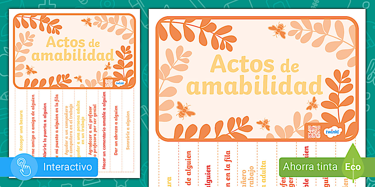 Póster: Actos de Amabilidad - Twinkl