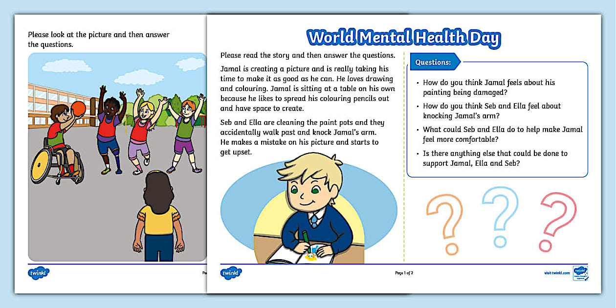 Mental Health Discussion Cards KS1 (teacher made) - Twinkl