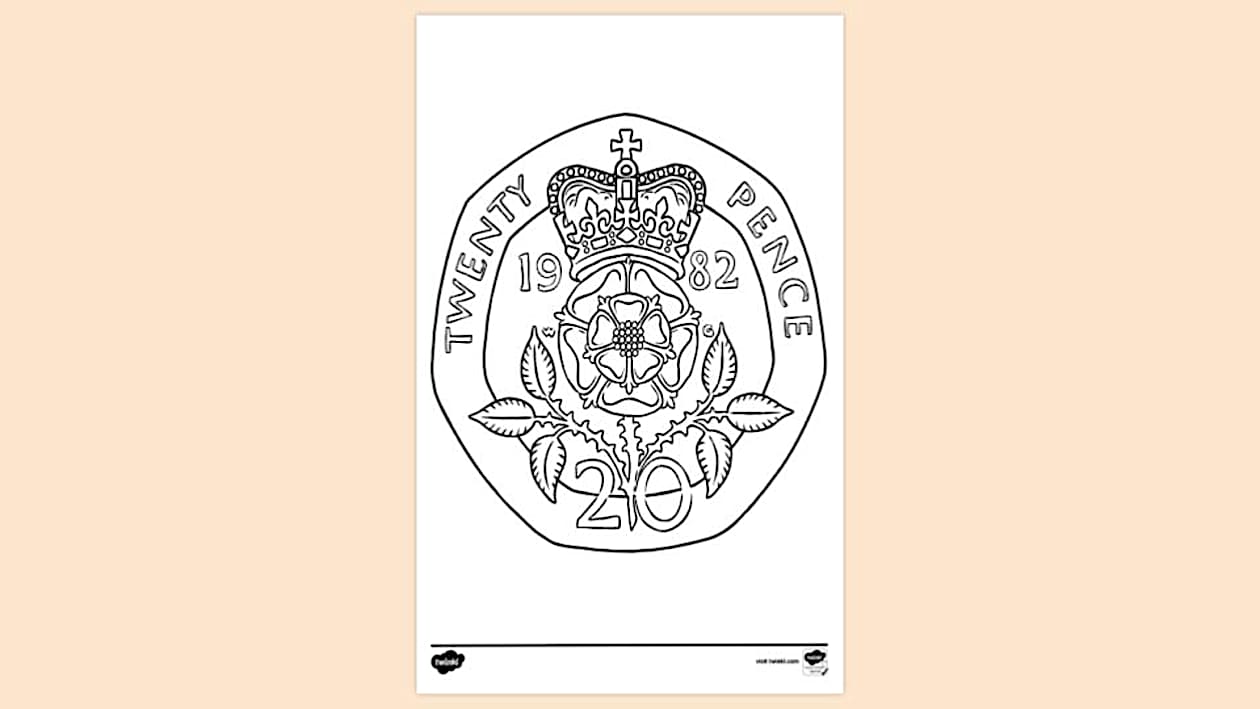 Coin Colouring Sheet | Colouring Sheets (Teacher-Made)