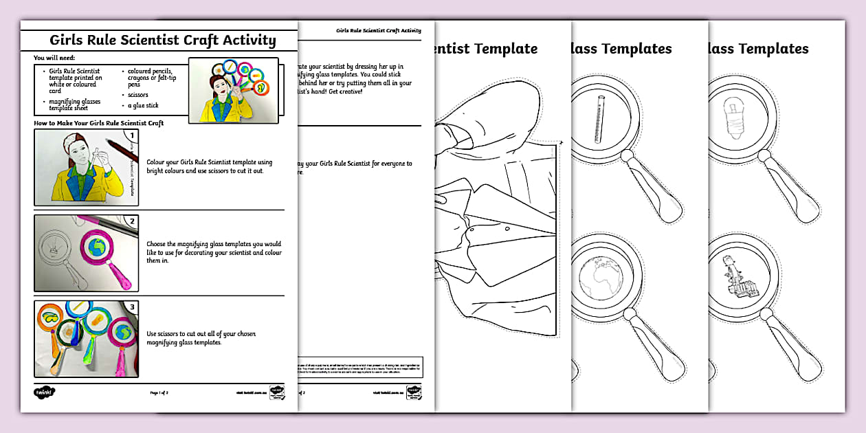 International Day of Women and Girls in Science Girls Rule Scientist Craft