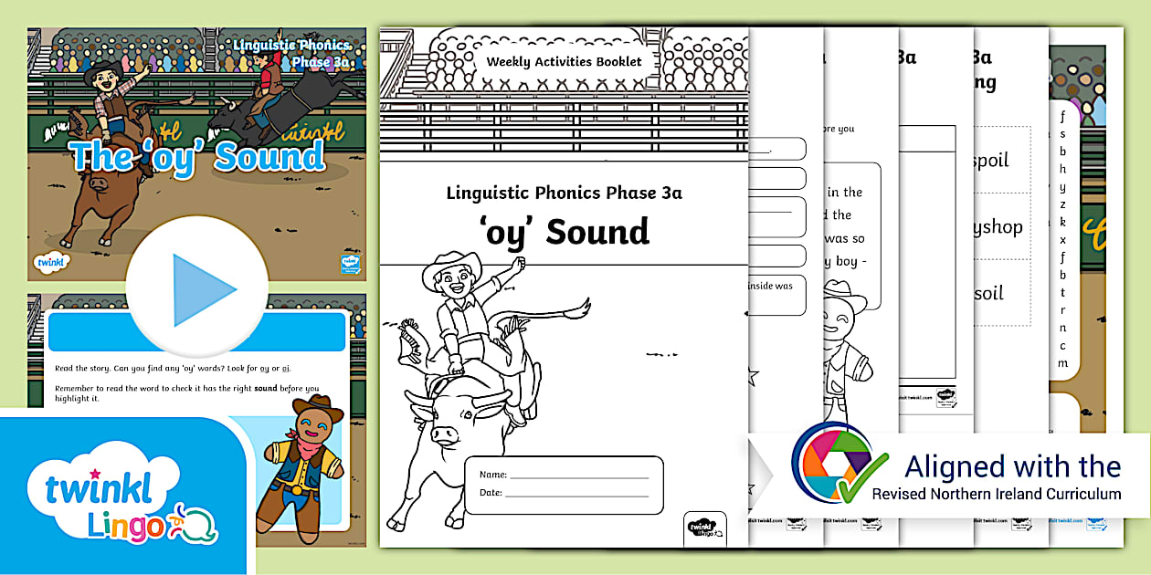 NI Linguistic Phonics Phase 3a 'oy' Sound Activities Pack