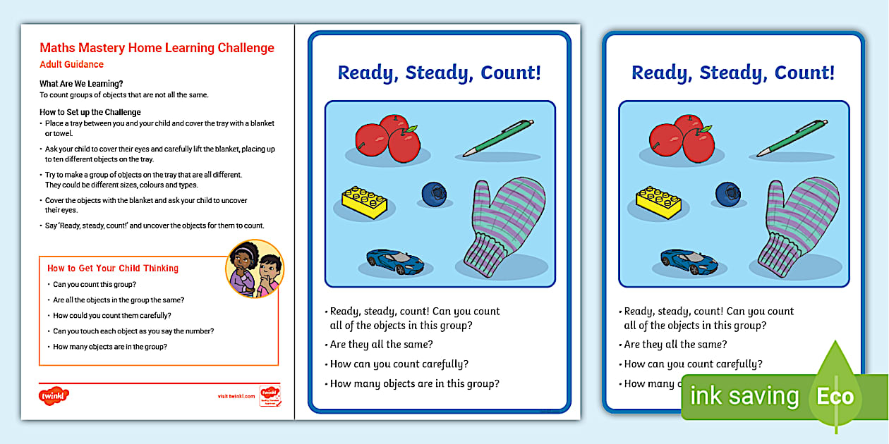 👉 Counts Different Objects Home Learning Challenge | Twinkl