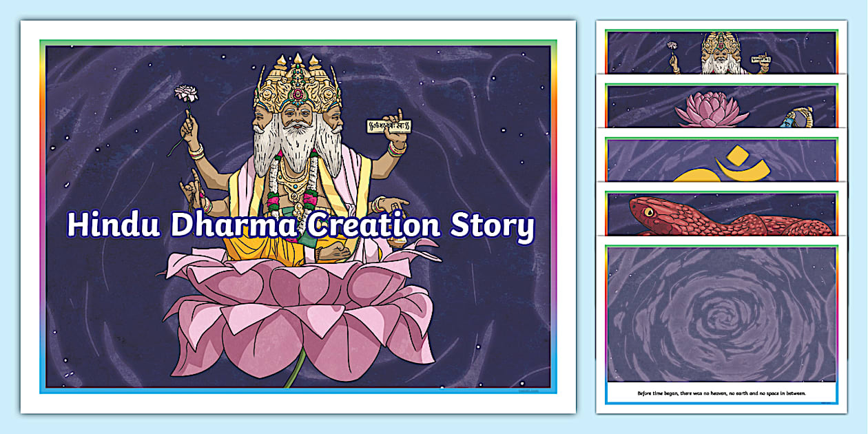 Hindu Creation Story Cards (teacher made) - Twinkl
