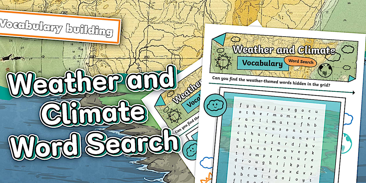 Grade 5 Social Sciences - Weather and Climate Vocabulary - Word Search ...