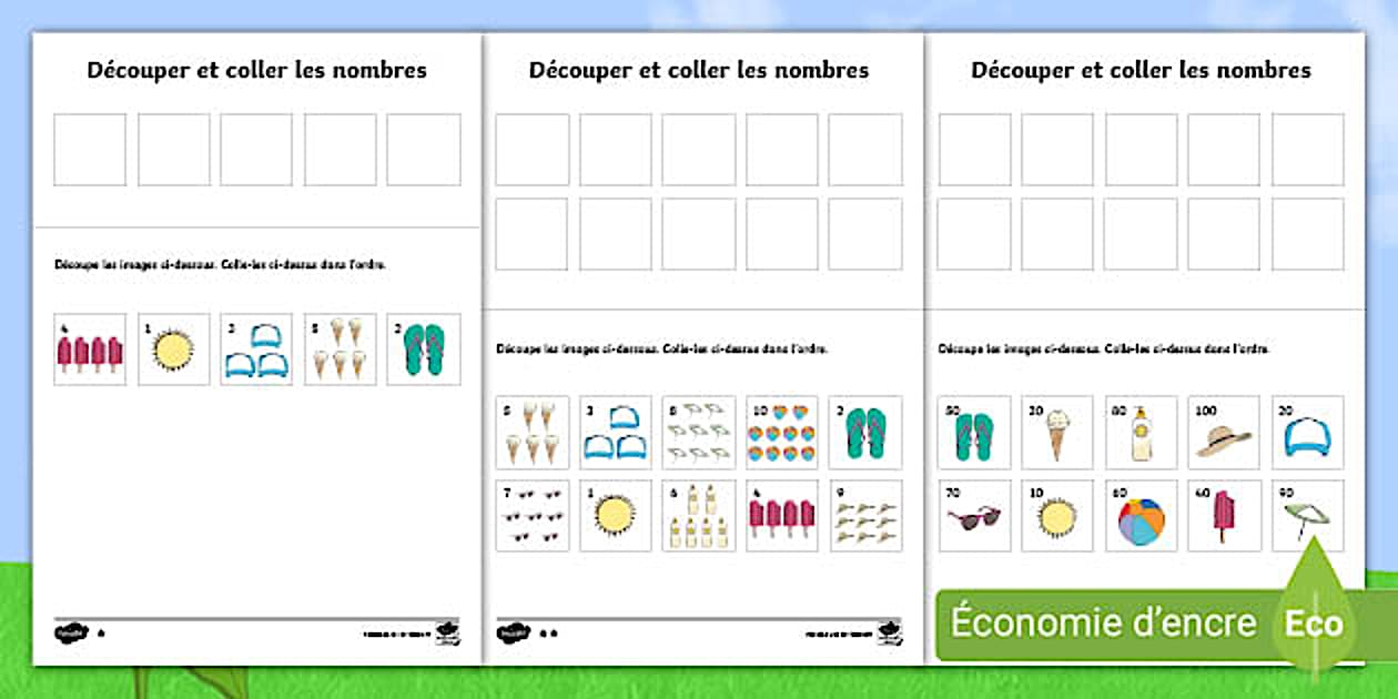 Activité différenciée : découper et ordonner les nombres
