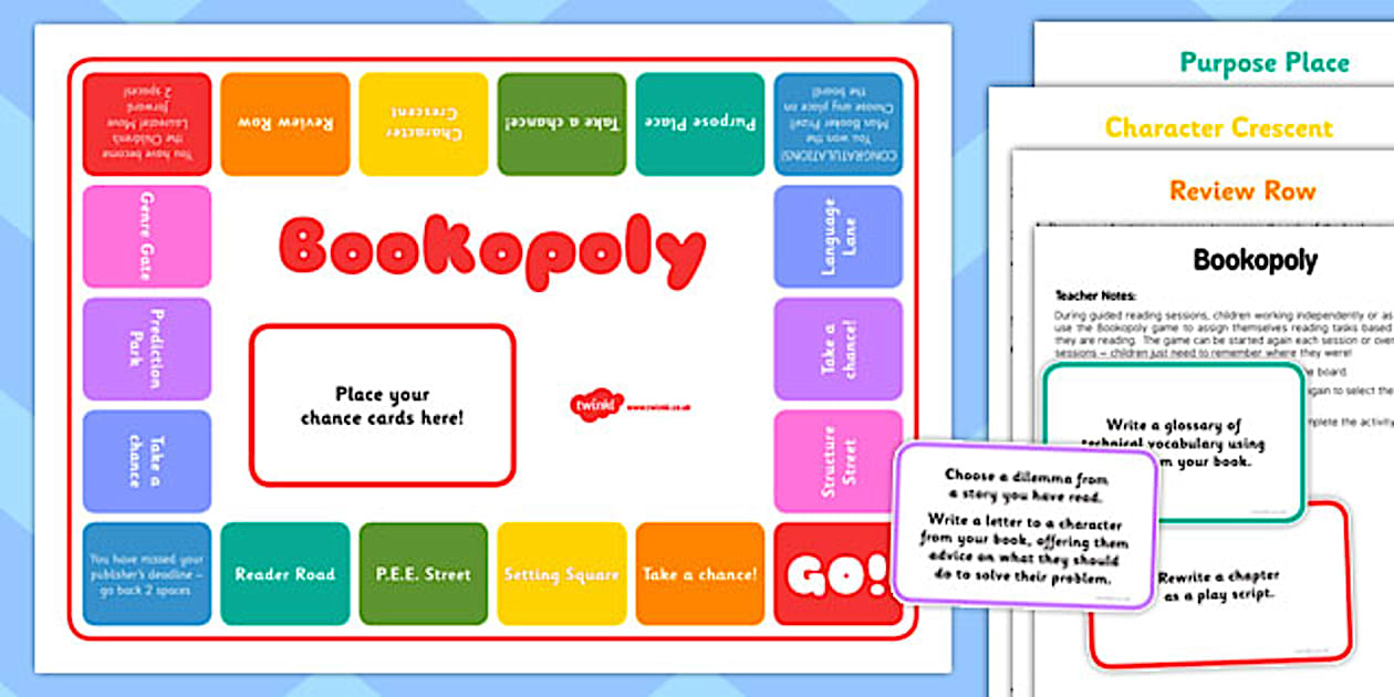 Bookopoly Board Game Reading Game - Classroom Resource
