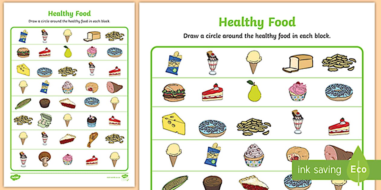 Choose Healthy Food Activity (teacher made) - Twinkl