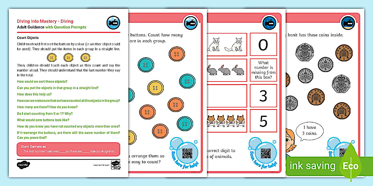 Y1 Diving into Mastery: Count Objects - Twinkl