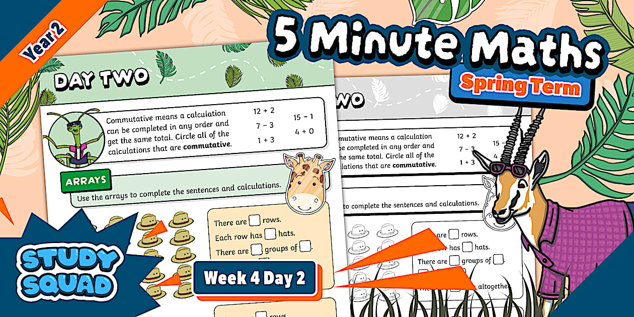 👉 Study Squad 5 Minute Maths - Year 2 Spring - Week 4 Day 2