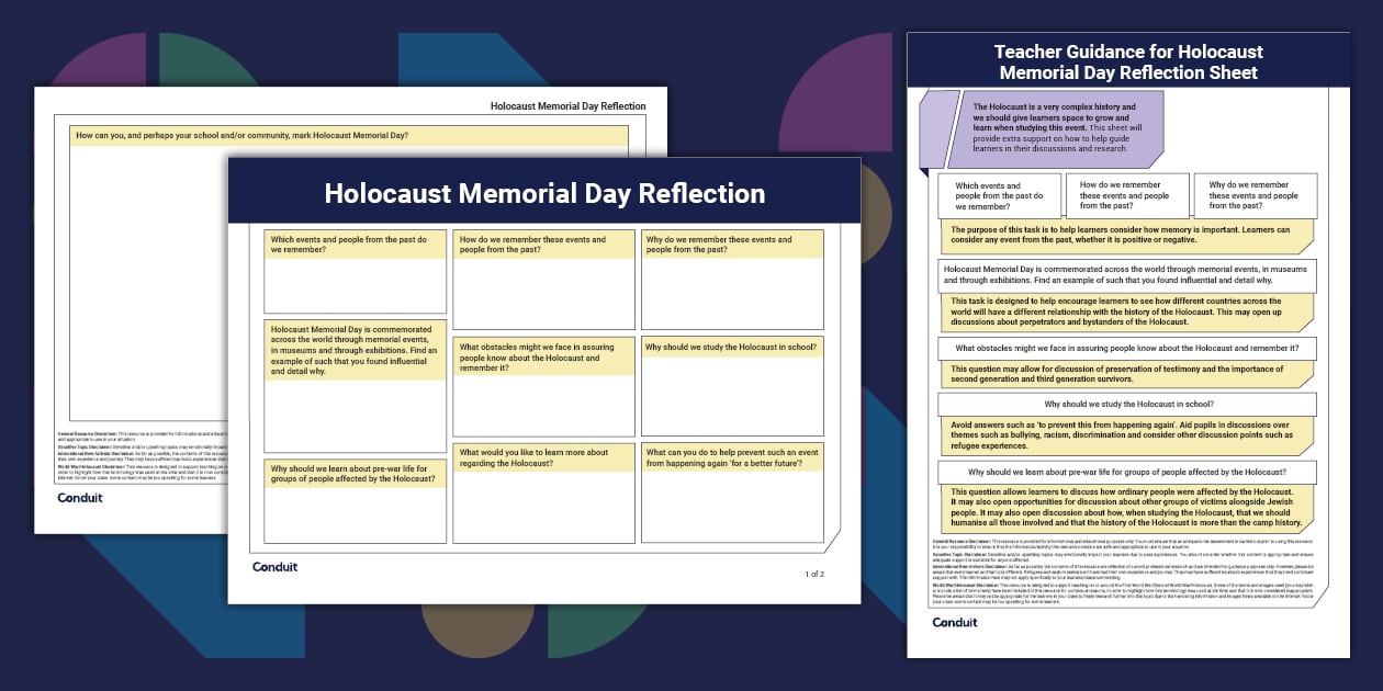 Holocaust Memorial Day Reflection (teacher made) - Twinkl