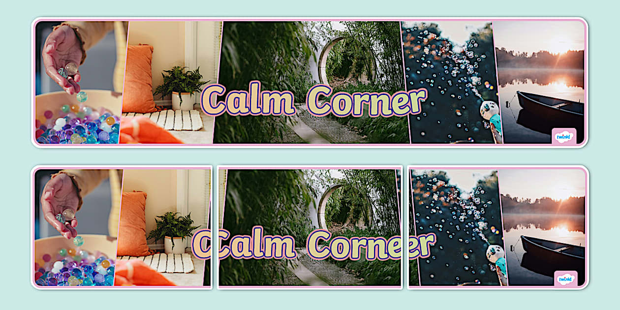Calm Corner Photo Display Banner (teacher made) - Twinkl