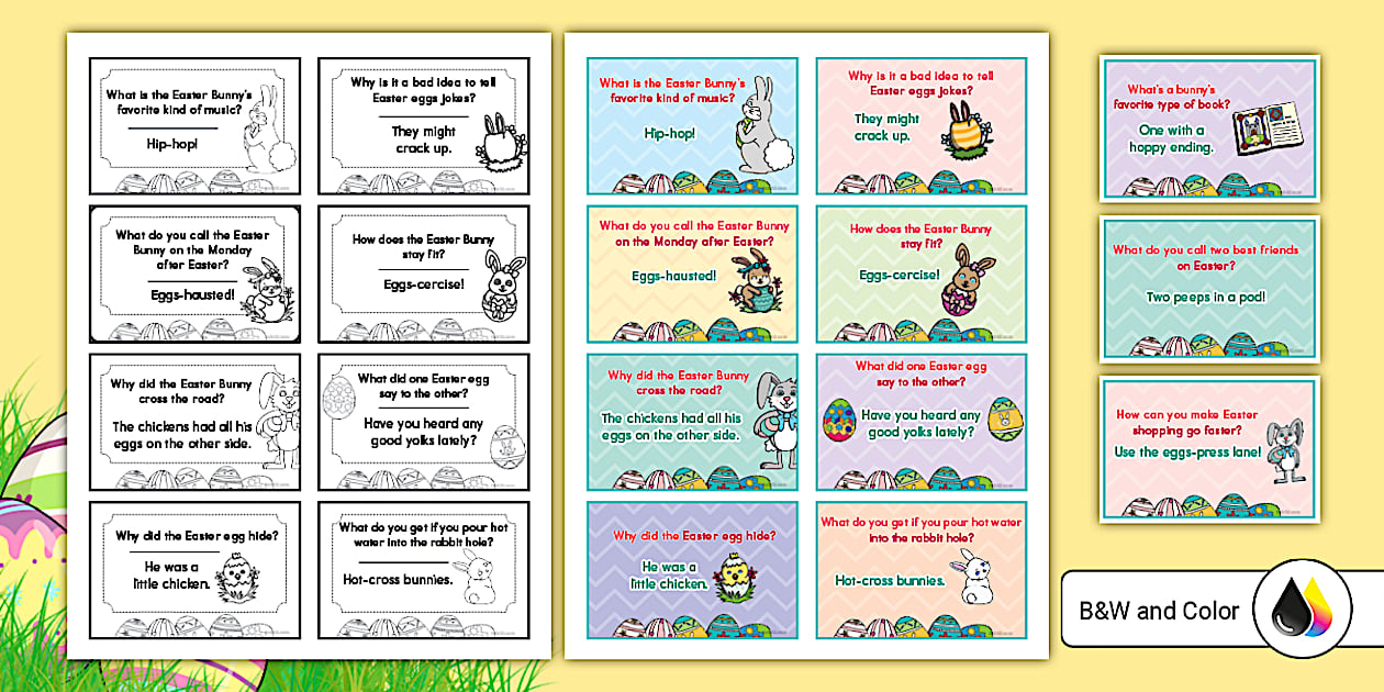 Easter Joke Cards (Teacher-Made) - Twinkl