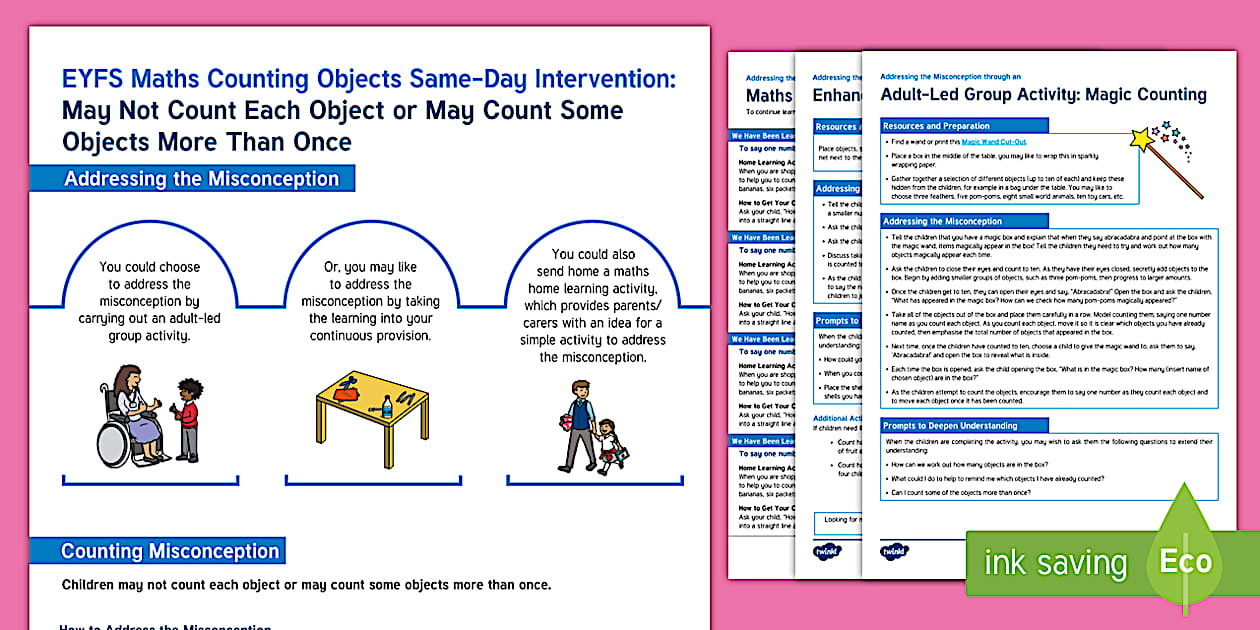 EYFS Maths Object Counting Same-Day Intervention Plan