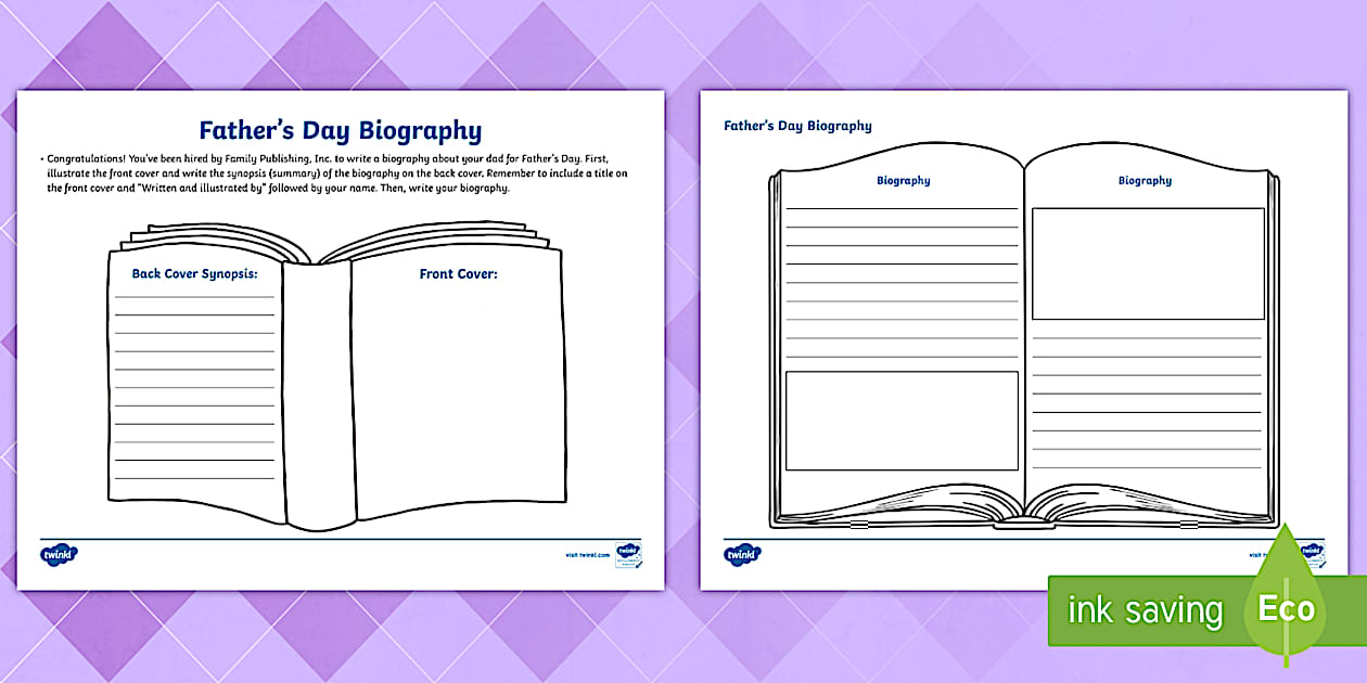 Father's Day Biography Template | Father's Day | Twinkl USA