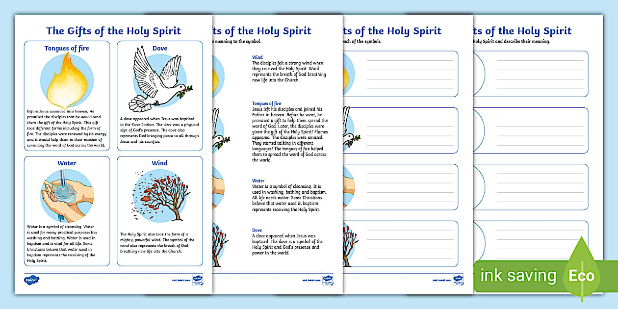 The Gifts of the Holy Spirit Differentiated Activity
