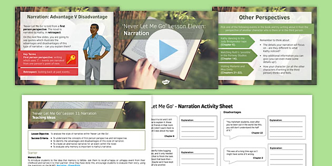 GCSE Never Let Me Go Lesson 11: Narration Lesson Pack