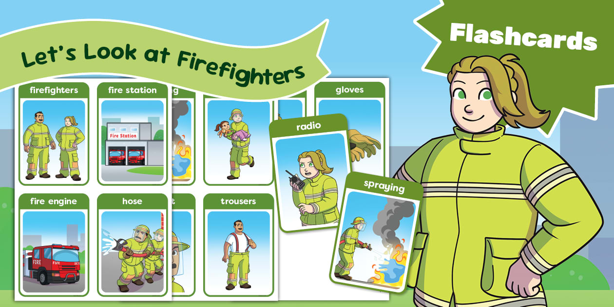 Let's Look at Firefighters Flashcards
