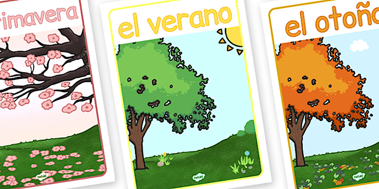 Spanish Season Posters (teacher made) - Twinkl